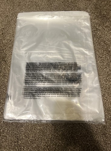 100 11 X 14 Poly Bags Suffocation Warning Clear Merchandise 1.5 mil For ...