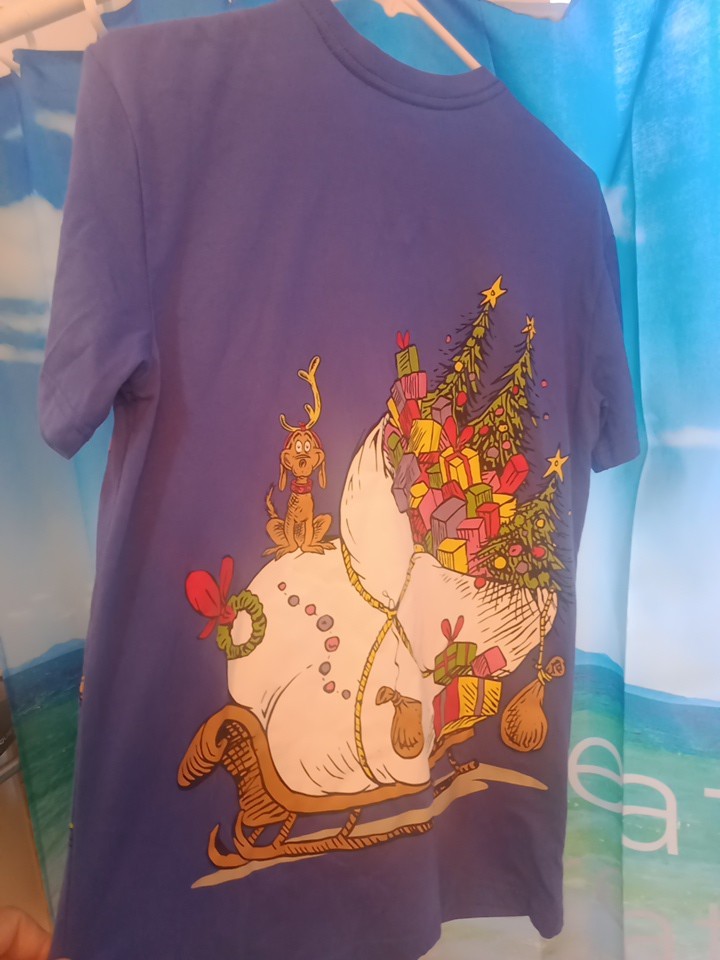 The Grinch AOP Holiday Christmas T Shirt Mens Small Blue A130 | eBay