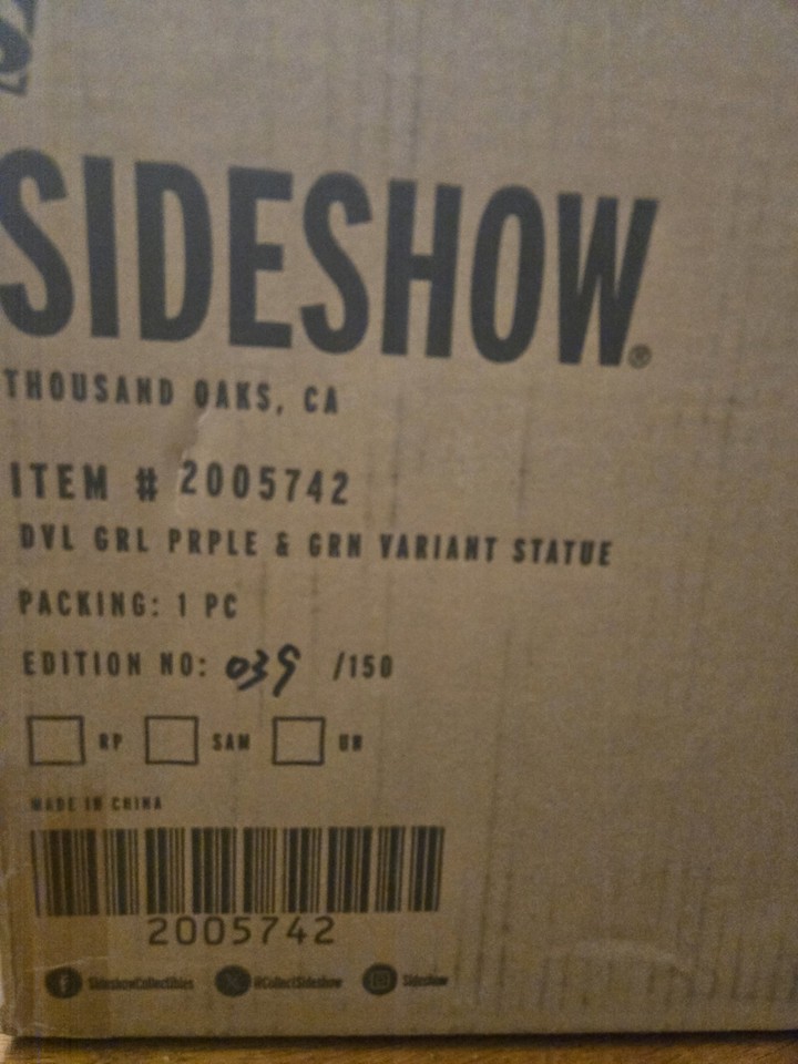 Sideshow SHANE GLINES Devil Girl Purple & Green Variant Statue #39/150 ...