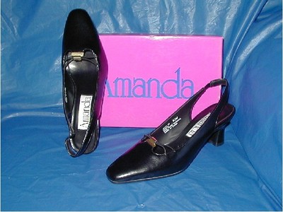 Amanda, Black Heel SlingBack , Womens Dress Shoe, 6 1/2 M (B) | eBay