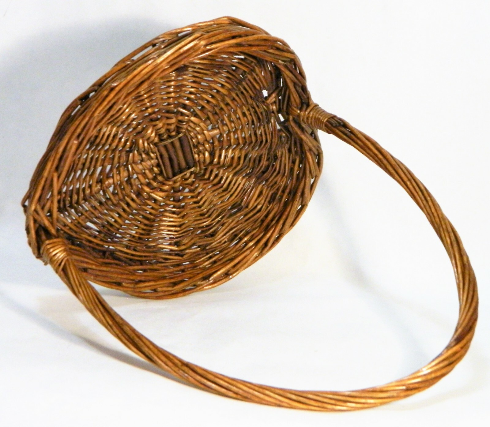 Heart Shape Wicker Basket Tray Woven Rattan with Handle | eBay