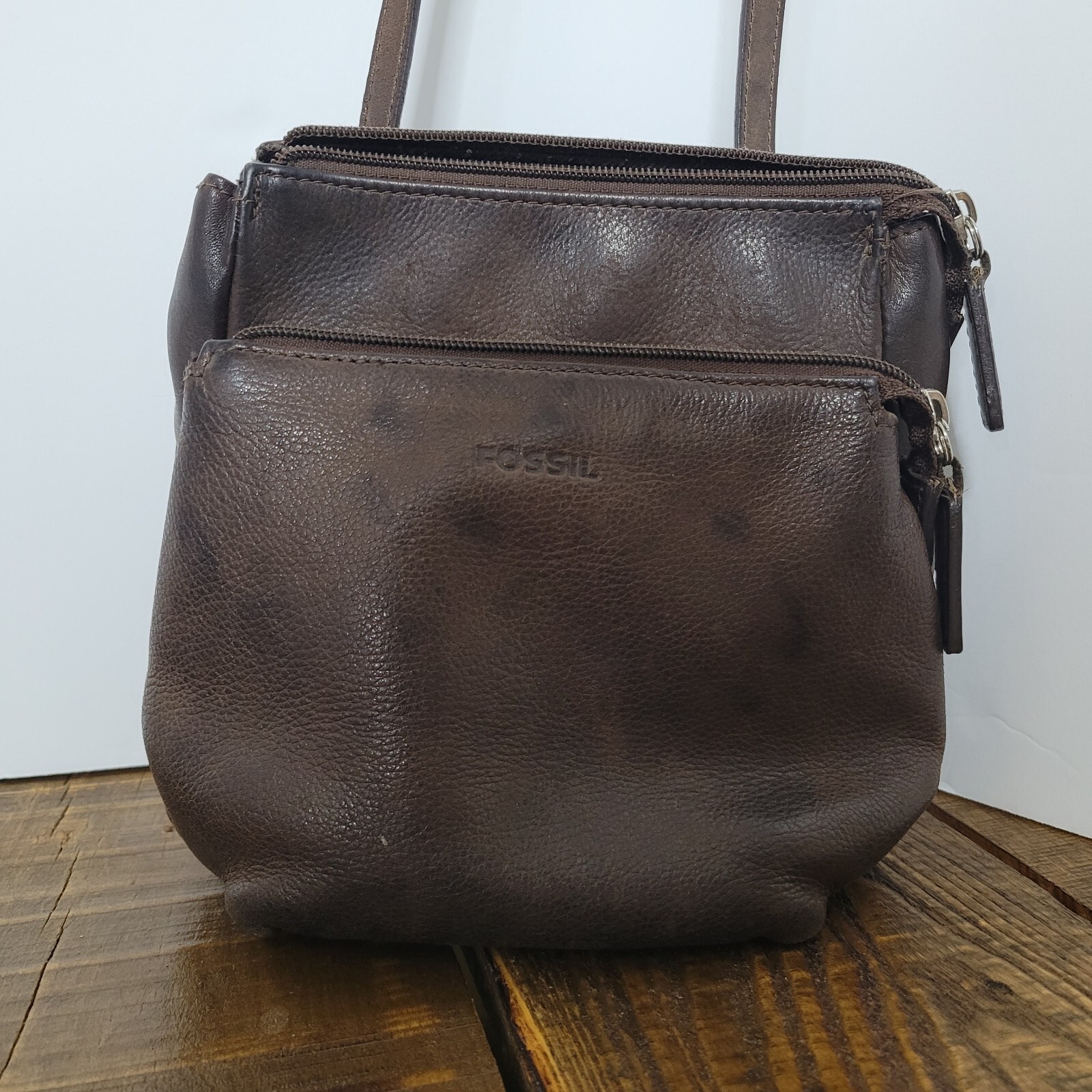 Vintage Fossil Rustic Hobo Bag - Gem