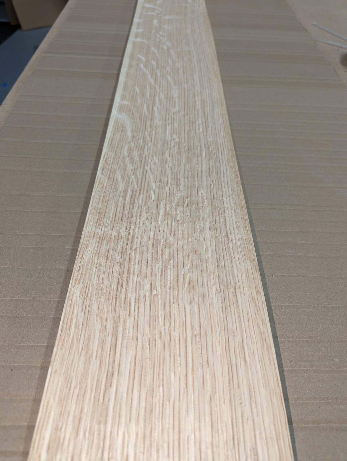 White Oak Quartered Flake wood veneer 6" x 125" raw no back 1/42 ...
