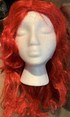 KIDS DISNEY RED LONG WIG COSTUME ACCESSORY | eBay