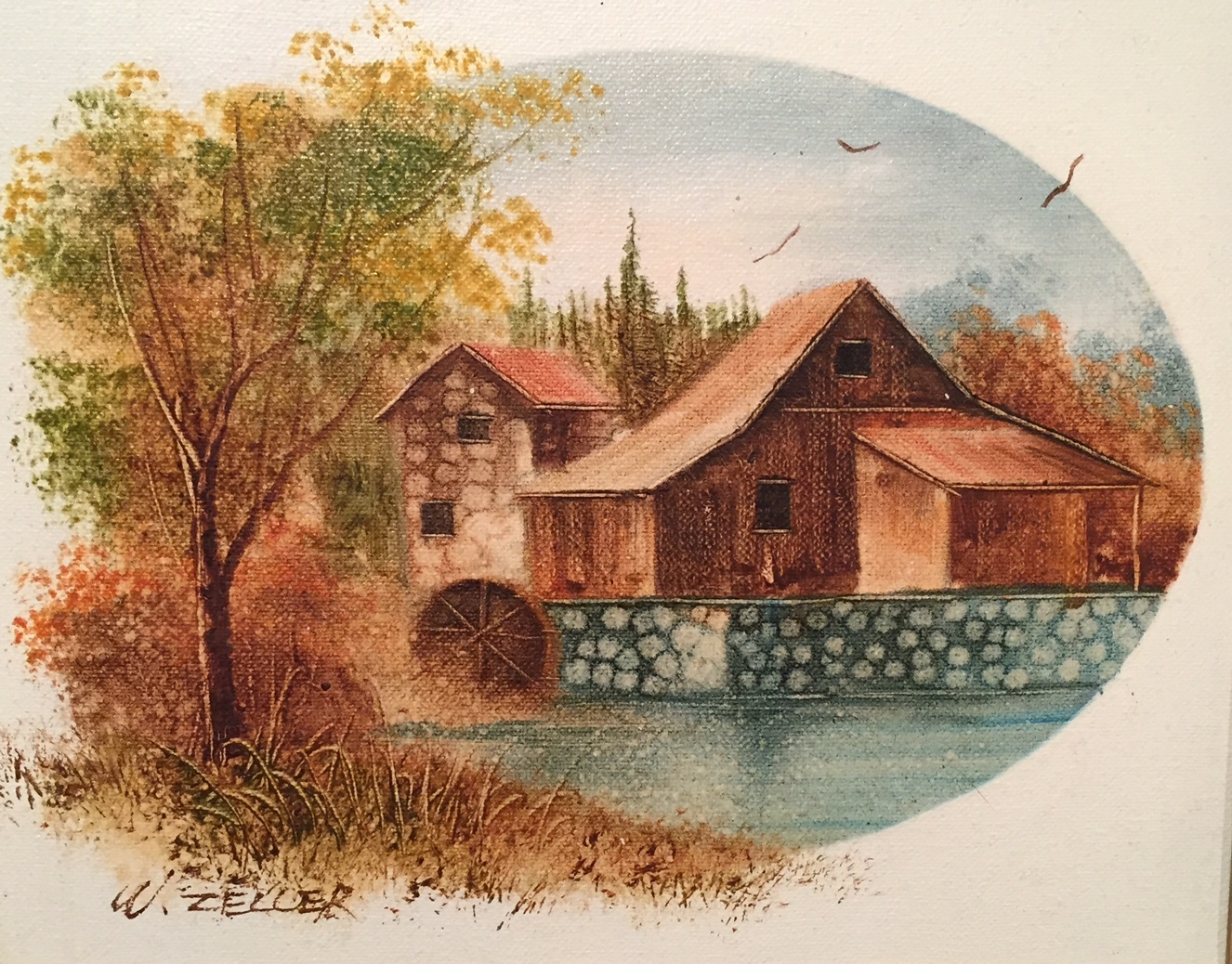 W. Zeller Signed Original Painting Excellent Condition Listed Artist ...
