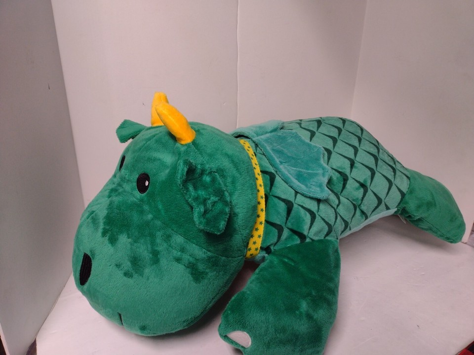 Melissa & Doug Green Cuddle Dragon Jumbo Plush Pillow Pal 28" Stuffed ...