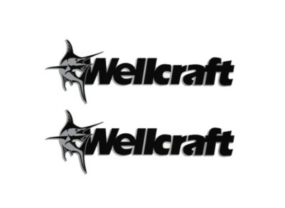230 FISHERMAN WELLCRAFT Marlin Boat Vinyl Decals Sticker Emblem Skipper ...