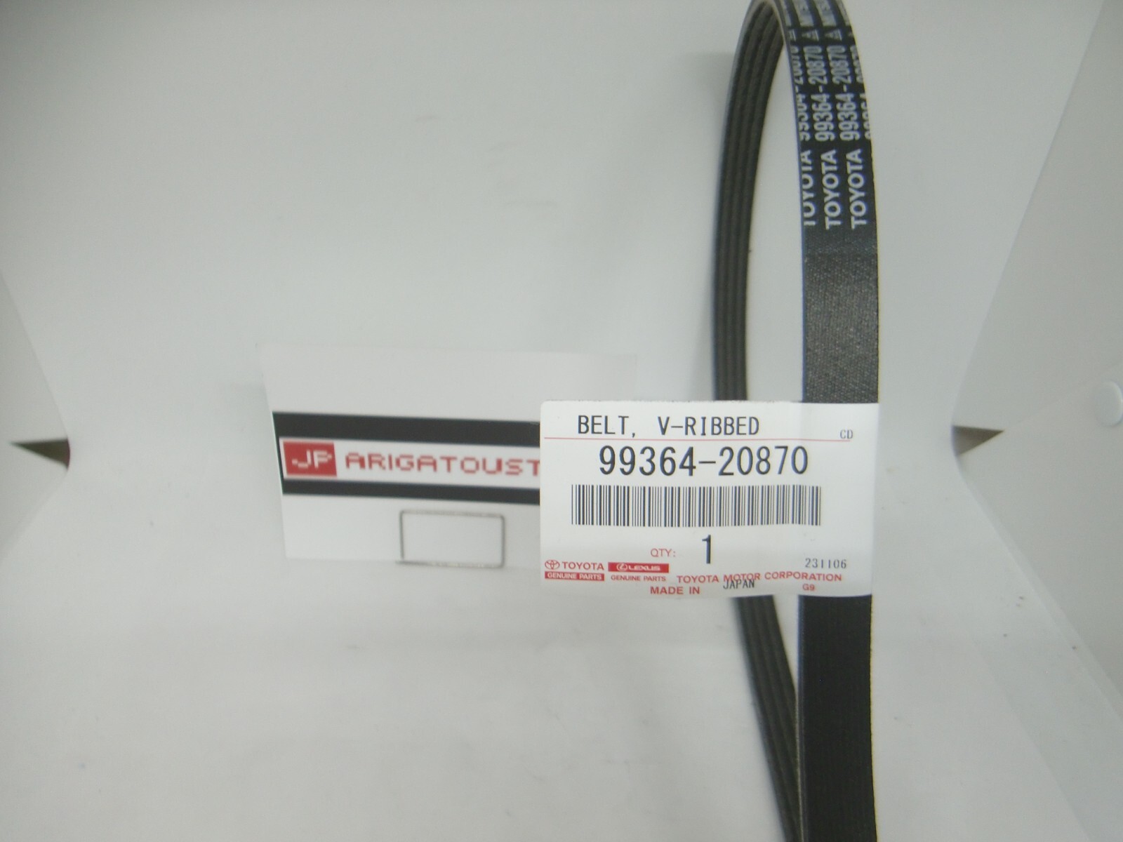 Genuine Toyota Parts - Belt, V-Ribbed (99364-20870) set of 3 | eBay