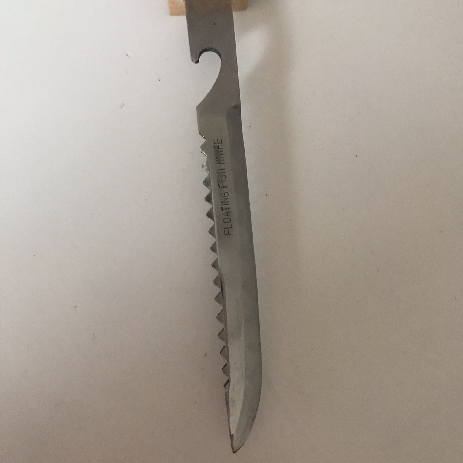 Vtg Floating Fish Knife Wood Sheath Warco Japan Stainless Steel ...