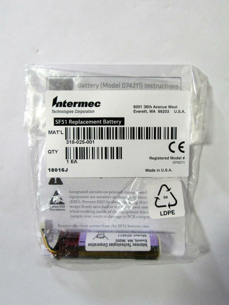 New Genuine Intermec 318-025-001 SF51 3.7V 8.9Wh Battery 318-024-002 ...