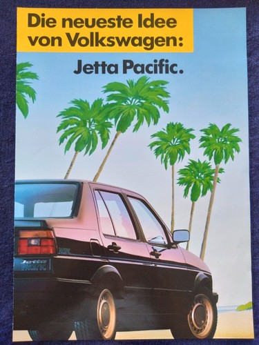 VW Jetta Pacific Prospekt, Sondermodell 1989 / 1990 | eBay.de