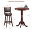 42" Bar Round Table Chess Bistro Vintage Side Dining Table Mid-century ...