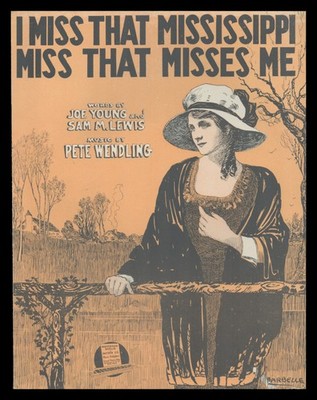 I Miss That Mississippi Miss That Misses Me 1918 Pretty Girl Vintage ...