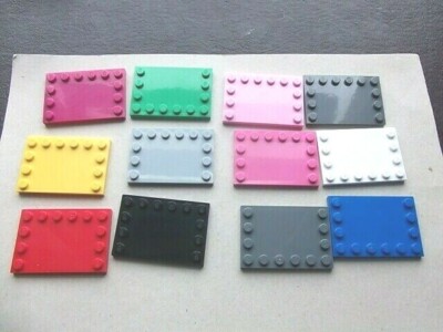 Lego 6180 Tile 4x6 with studs on 3 edges- (x1) more colours than shown ...