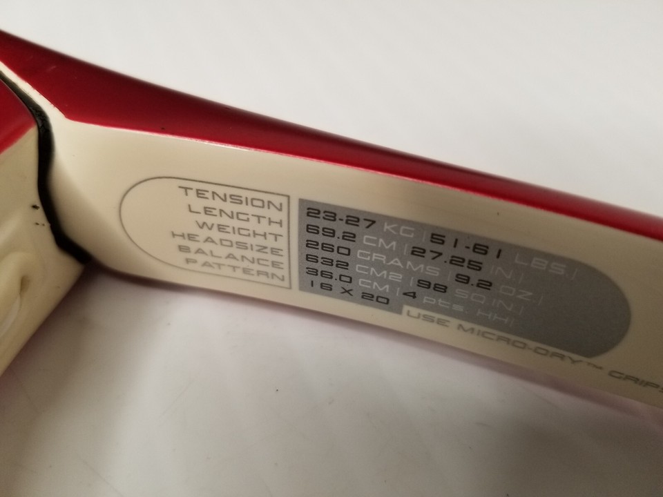 WILSON Ncode N5 4 1/4” Grip 98 Sq MidPlus MP Tennis Racquet 9.2 Oz HS2 ...