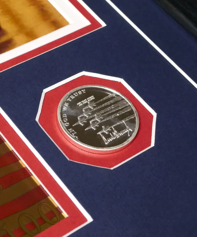 9/470 President Trump Executive Order Frame Set .999 Silver Coins 24k ...