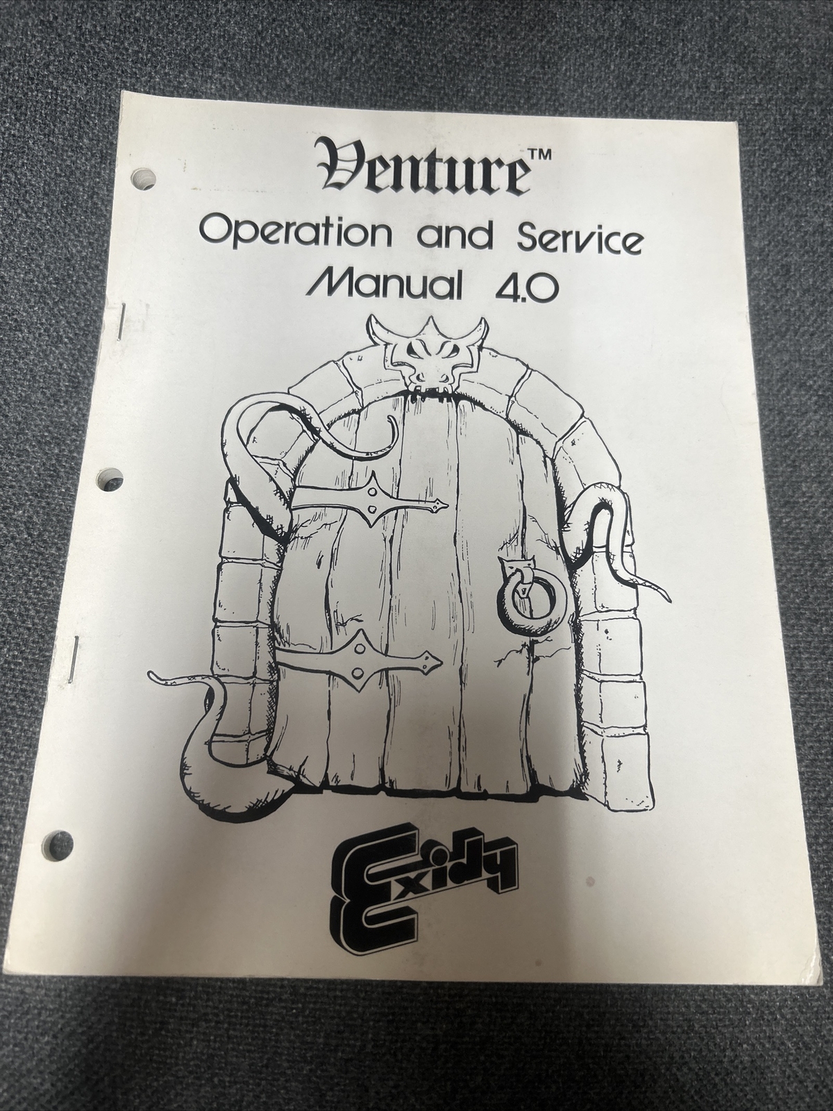 Exidy VENTURE Operation And Service 4.0 Arcade Manual - good used ...