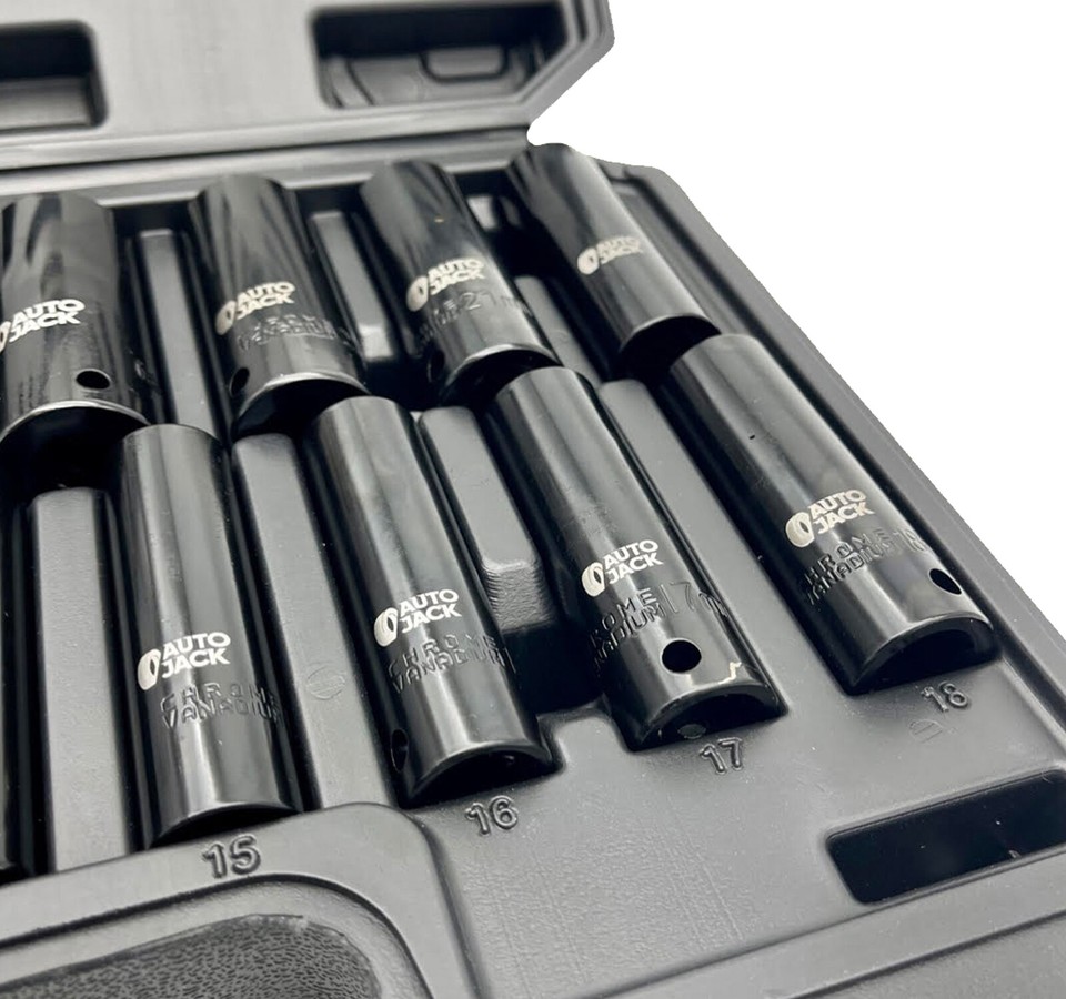 16pc Deep Impact Socket Set – 1/2" Drive | Cr-V Steel | 10–32mm | Carry ...