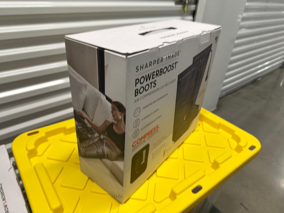 Sharper Image Powerboost Boots Air Compression Leg Recovery Massager S ...