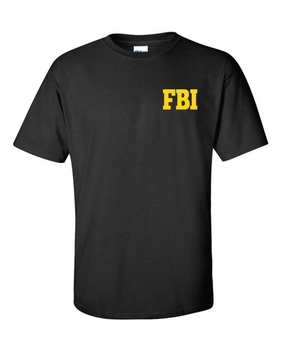 FBI Federal Agent Bureau Of Investigation FRONT & BACK PRINT Men's ...