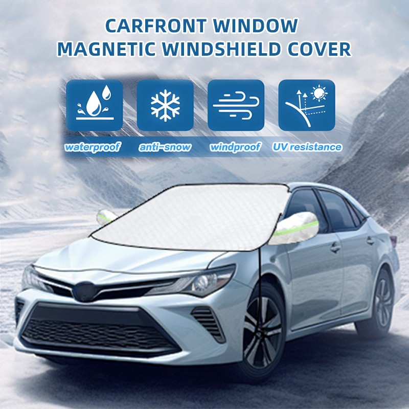 Car Windshield Snow Cover Winter Frost Ice Protector Windproof 58.26” x ...
