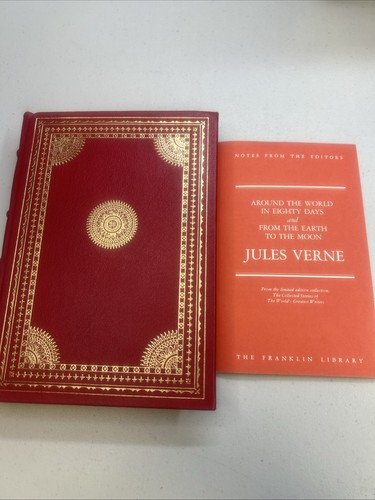 Franklin Library AROUND WORLD & EARTH MOON Jules Verne W/ Notes | eBay
