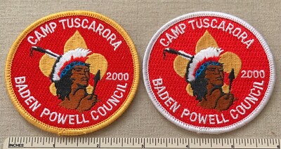 2000 CAMP TUSCARORA Baden Powell Council Boy Scout PATCHES BSA Scouting ...