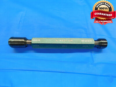 1/2 16 BSF GEN MED SET THREAD PLUG GAGE .5 .50 GO NO GO P.D.'S = .4585 ...