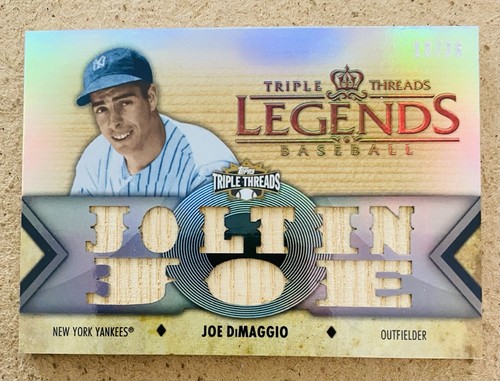 2012 Triple Threads Silver /36 Joe DiMaggio Legends Joltin Joe Game ...