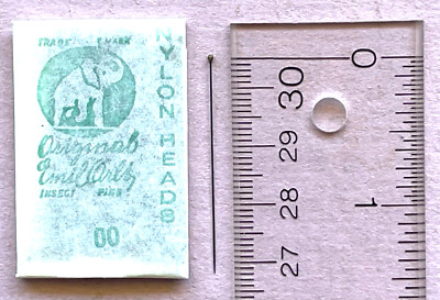 100 Pieces BioQuip Karlsbad Nylon Head Black INSECT MOUNTING PINS Size ...