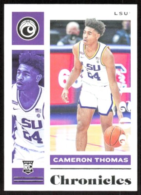 2021-22 8043B PANINI CHRONICLES DRAFT PICKS Cameron Thomas Rookie LSU ...