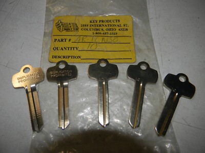 Lot of 5 - 1C Duplication Prohibited 1CNSO Key Blank envelope 92 | eBay