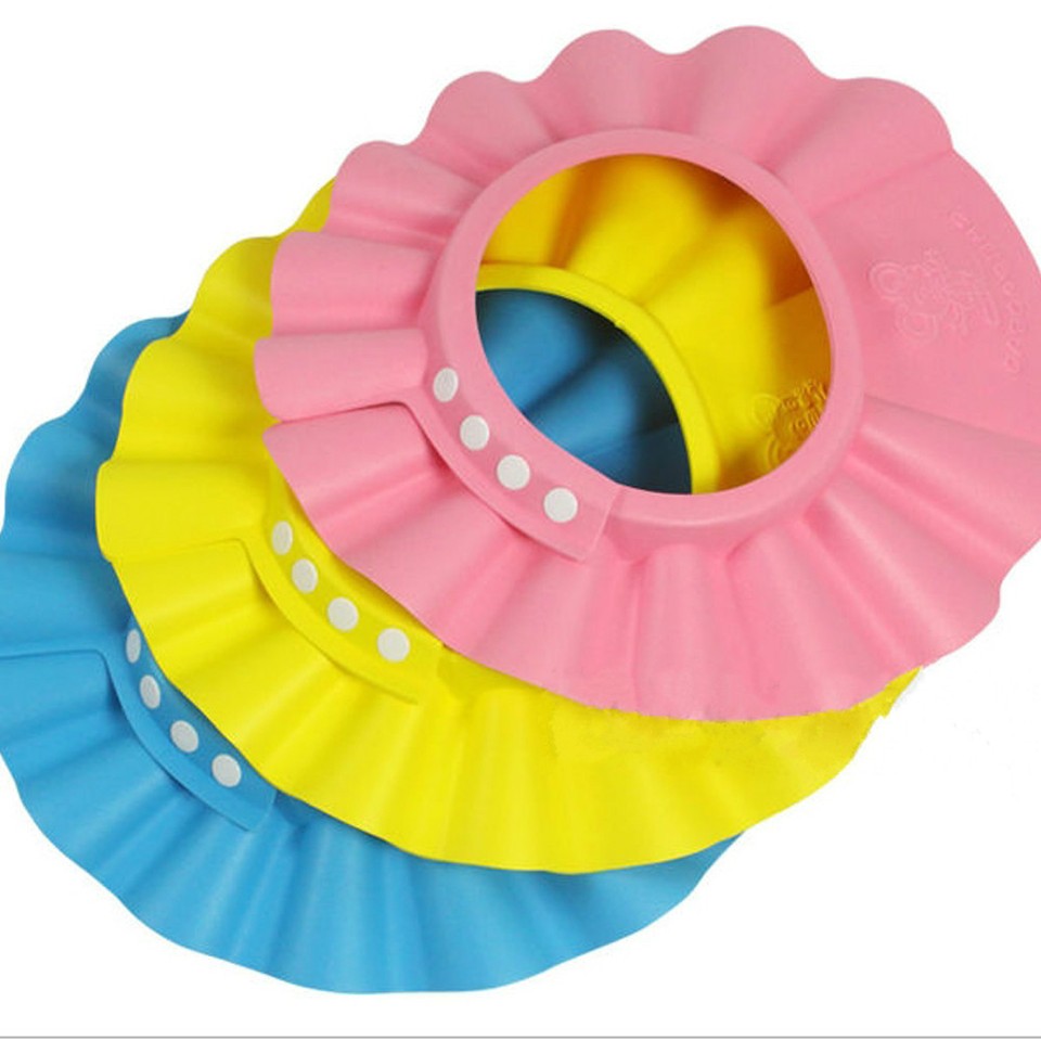 UK Adjustable Baby kids Shampoo Bath Shower Hat Cap Wash Hair ...