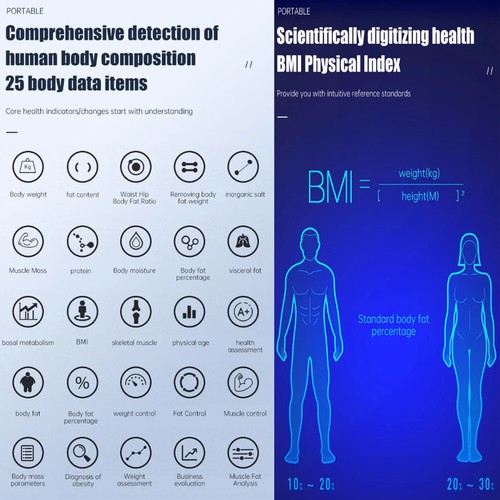 Beauty salon Gym Clinic wifi BMI 3D Digital Scan Body fat Composition ...