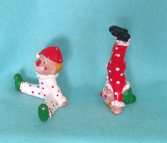Pair of Vintage Tumbling Clown Figures | eBay
