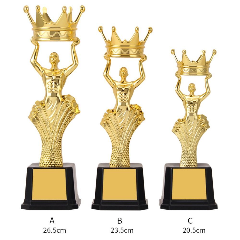 Crown Award Trophy Golden Small Gold Statue Children Sports Award Prize ...