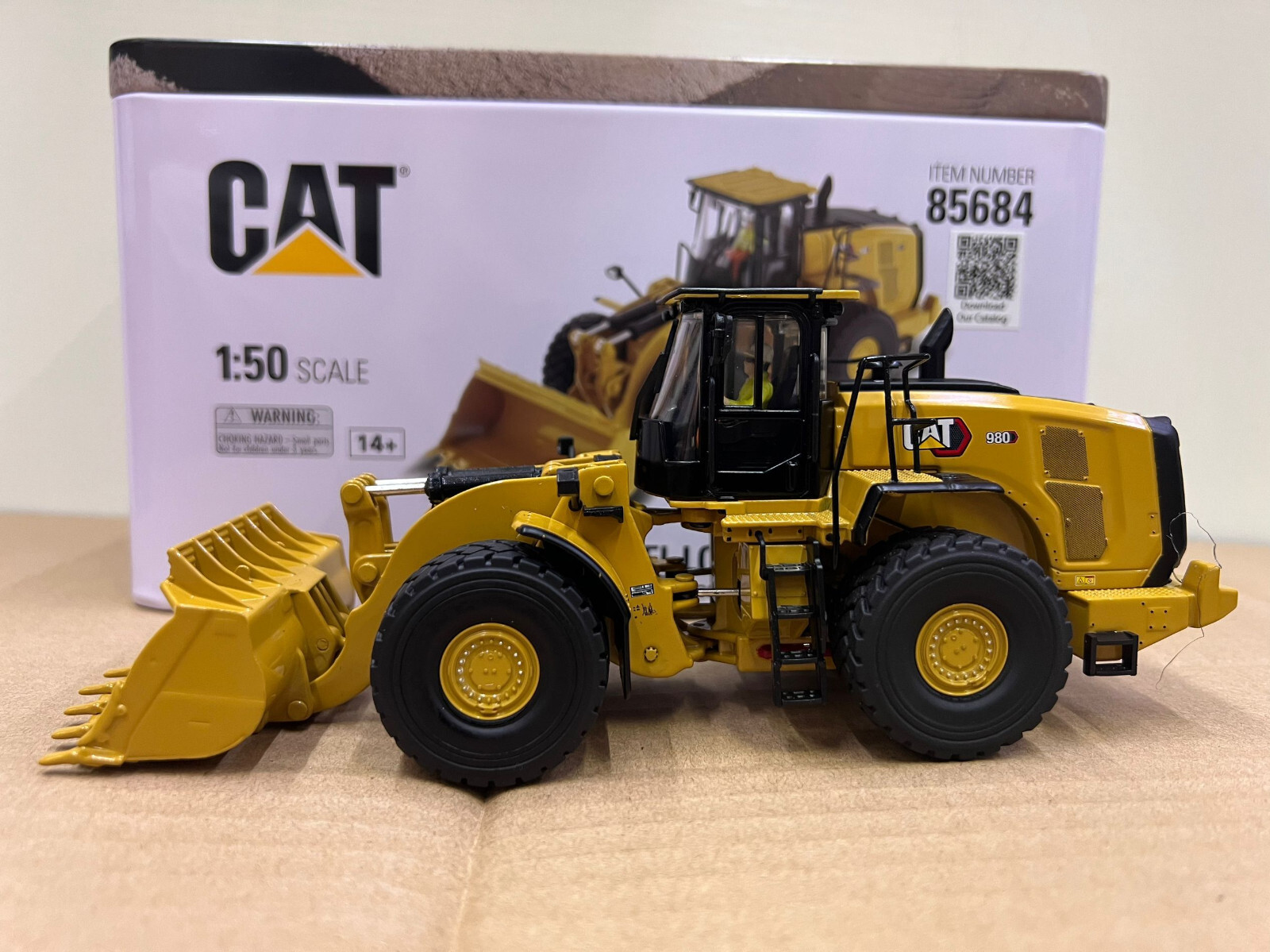 Caterpillar Cat 980 Wheel Loader 1/50 Scale Metal Model DieCast Masters ...