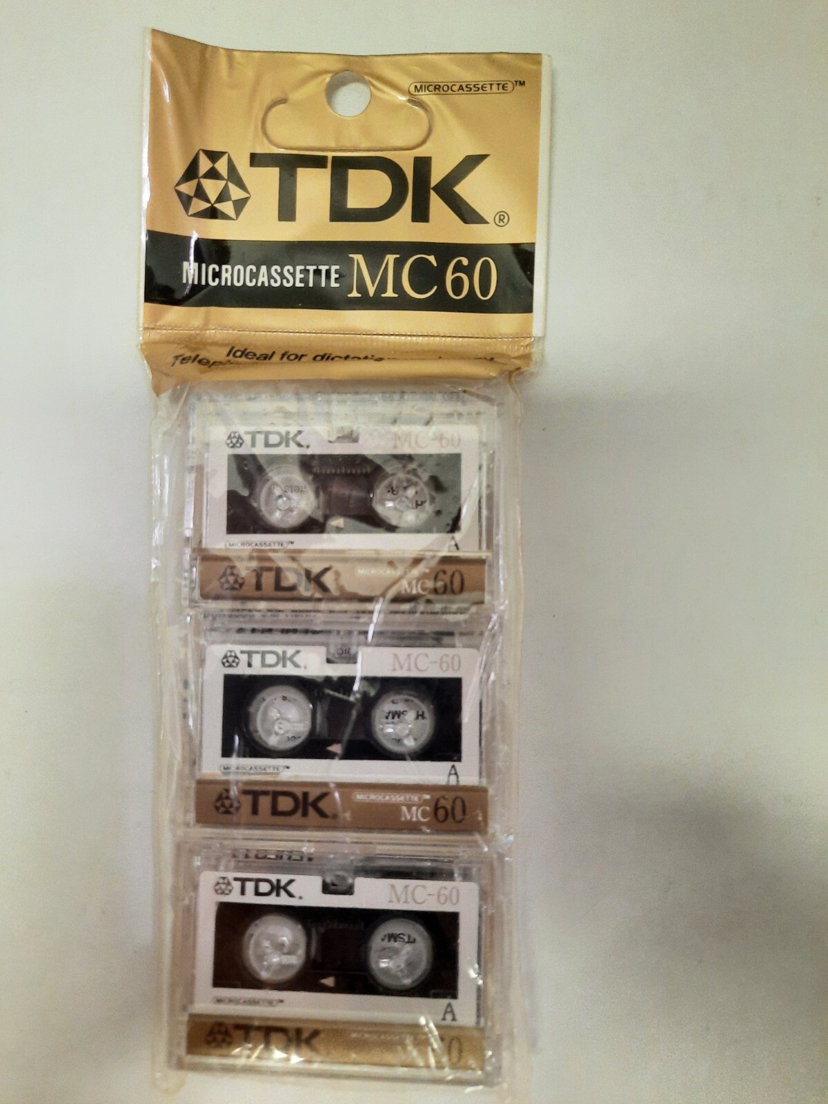 Micro Cassettes MC 60 Tapes 3 Pack TDK 60 Minute Dictation Answering ...