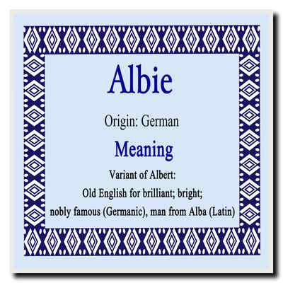 Albie Personalised Name Meaning Coaster | eBay UK