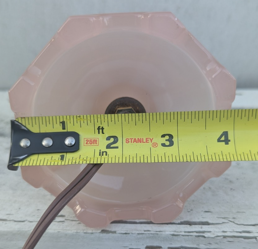 Art Deco Houze Coralex Pink Glass Finger Hole Boudoir Lamp Pair Set ...