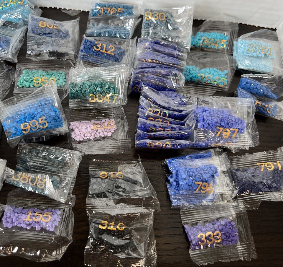 Diamond Art Lot Numbered Packets Multiple Colors Unopened J | eBay