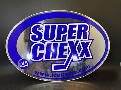 Super Chexx & Pro Bubble Dome Hockey 15”x10” Silver Cabinet Base Decal ...