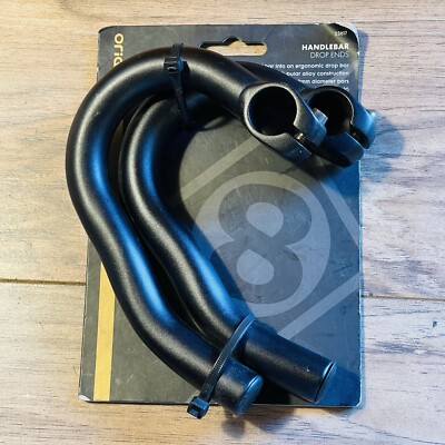 Origin8 Drop Ends Clamp On Handlebar Extensions Flat Bar 22.2 Black | eBay