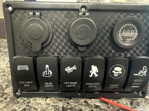 6 Gang ARB Carling Rocker Switch 3 Socket Panel Holder CHOOSE SWITCHES ...