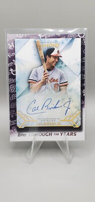2021 Topps Diamond Icons CAL RIPKEN JR Auto Reprint Topps Through The ...