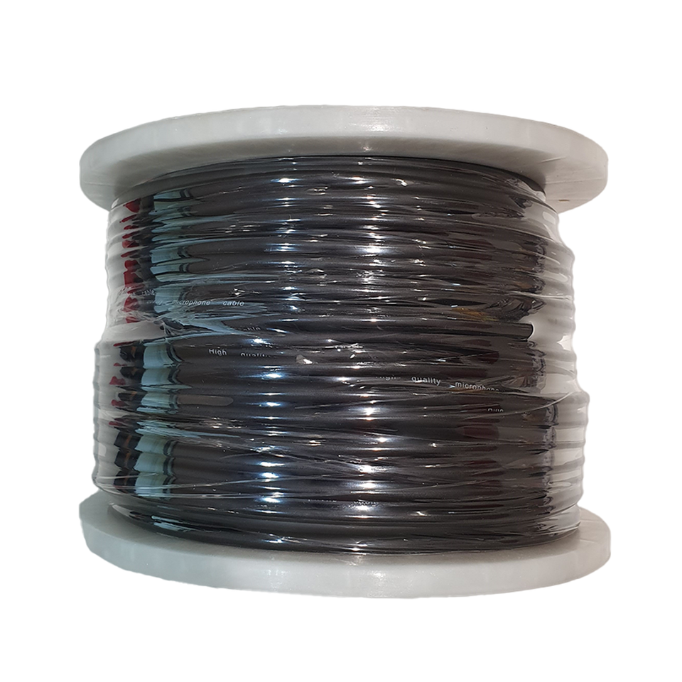Roar Balanced 3 Core Microphone Cable Reel 100M Roll Black Twin & Earth ...