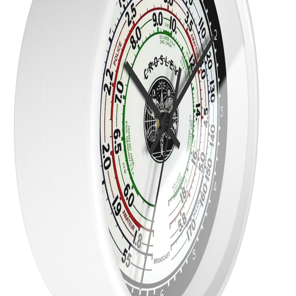 Crosley Shortwave dial Wall Clock for your ham shack radio room | eBay