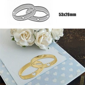 Wedding Rings Die Cuts Metal Cutting Dies Scrapbooking Embossing Card ...