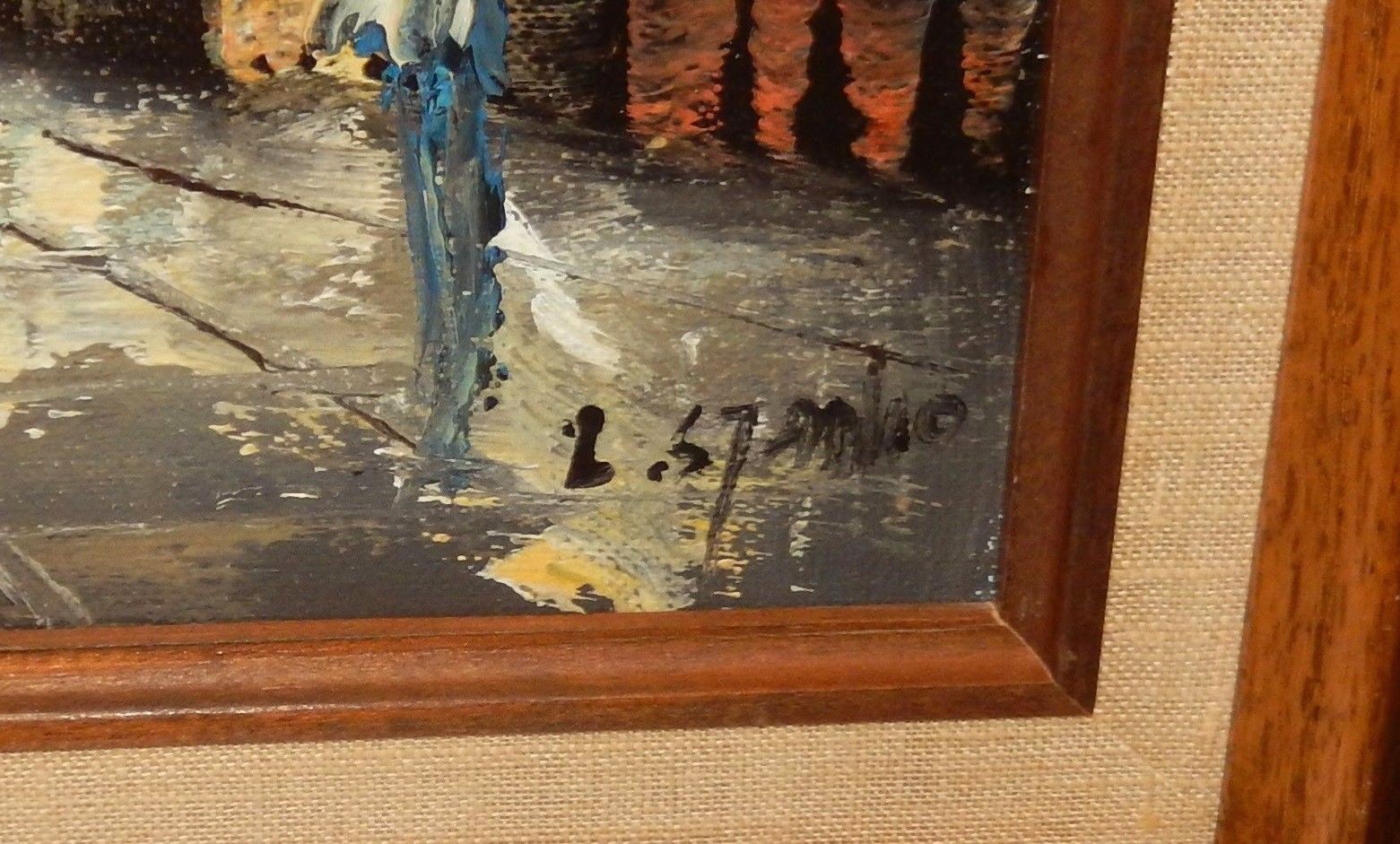 L. STANIO "CITY STREETS" PARIS SCENE ORIGINAL OIL ON CANVAS PAINTING | eBay