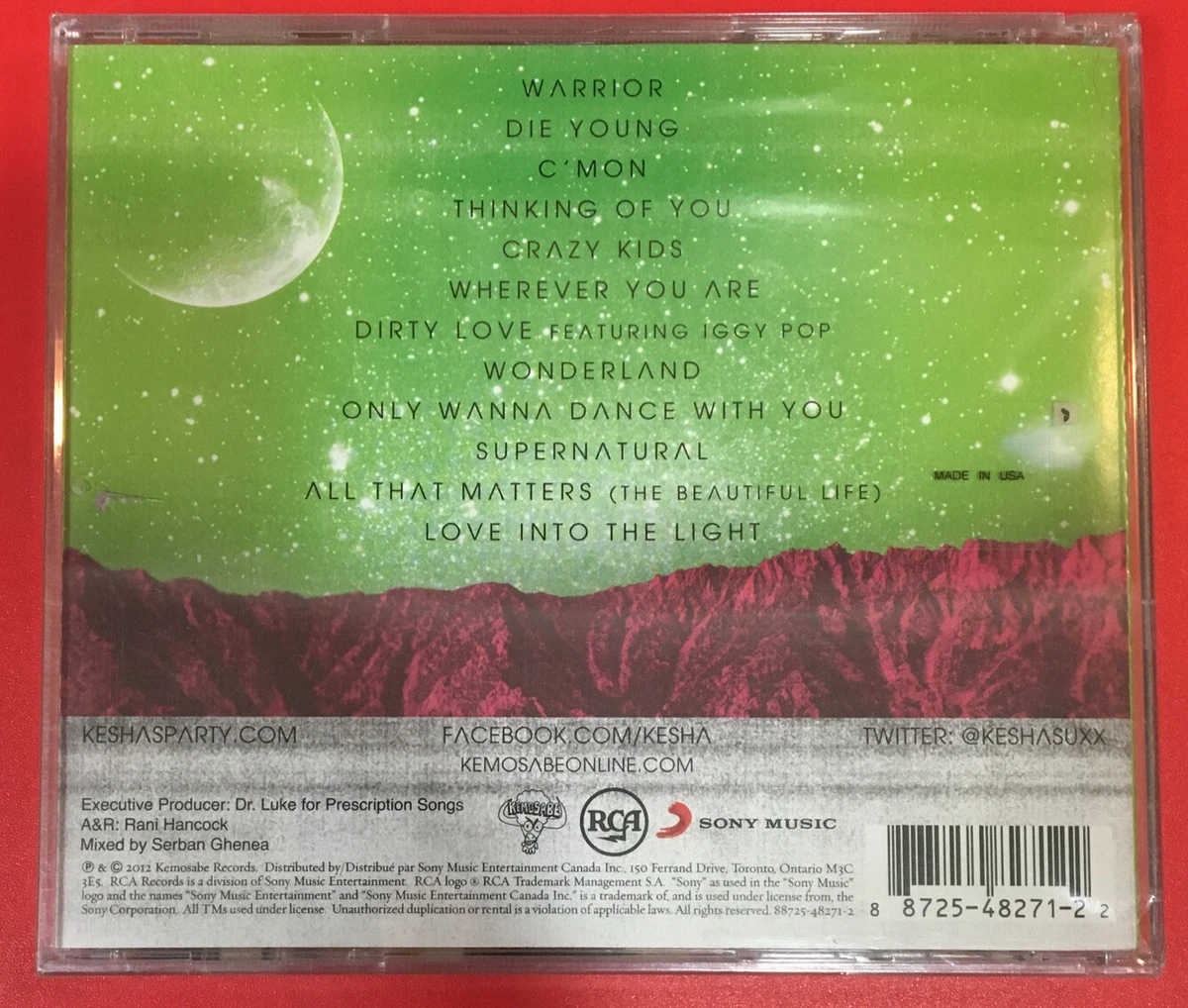 Warrior Kesha Song List